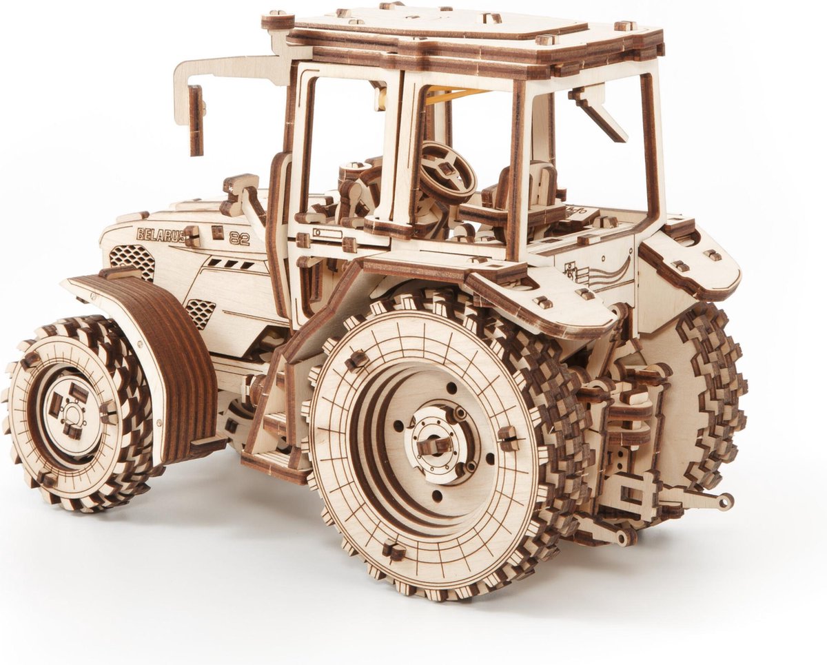 Eco Wood 3D Houten Puzzel Tractor B82 Modelbouw Knutselen - Eco Wood ...
